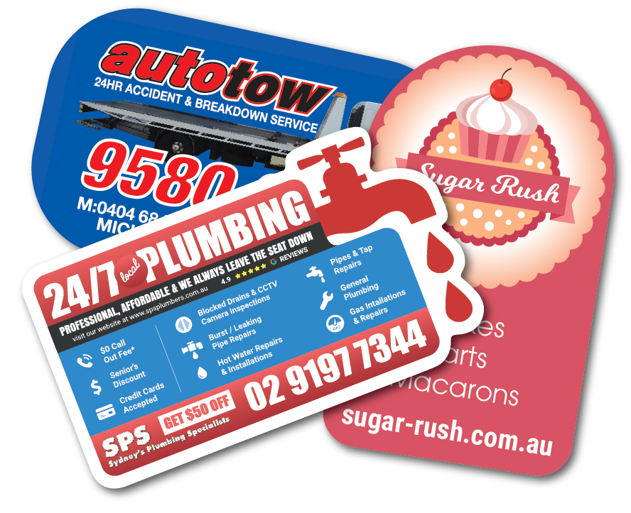Buy Custom Shape Business Card Magnet - Australia