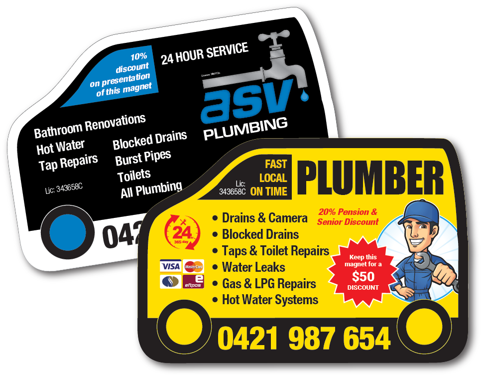 Buy Plumber Business Card Magnet - Australia