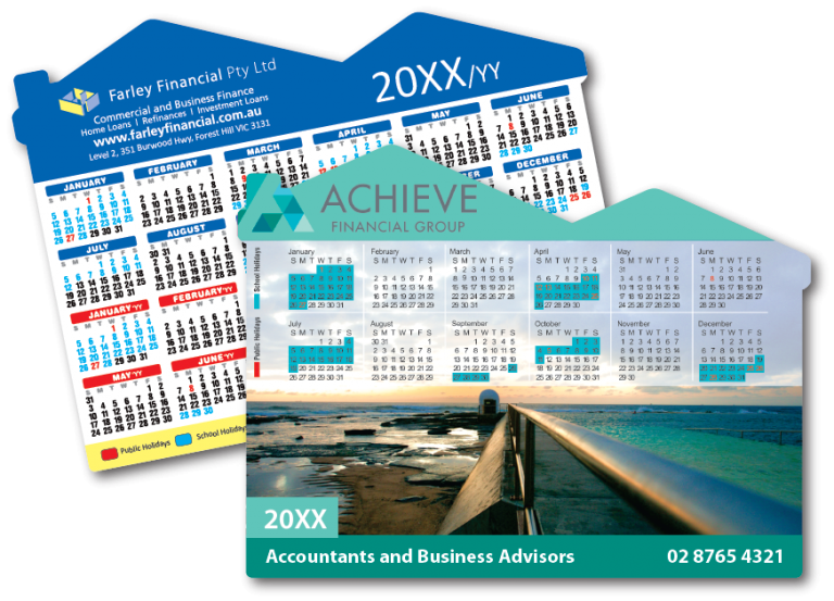 Custom A5 House calender fridge magnet Specialist Australia