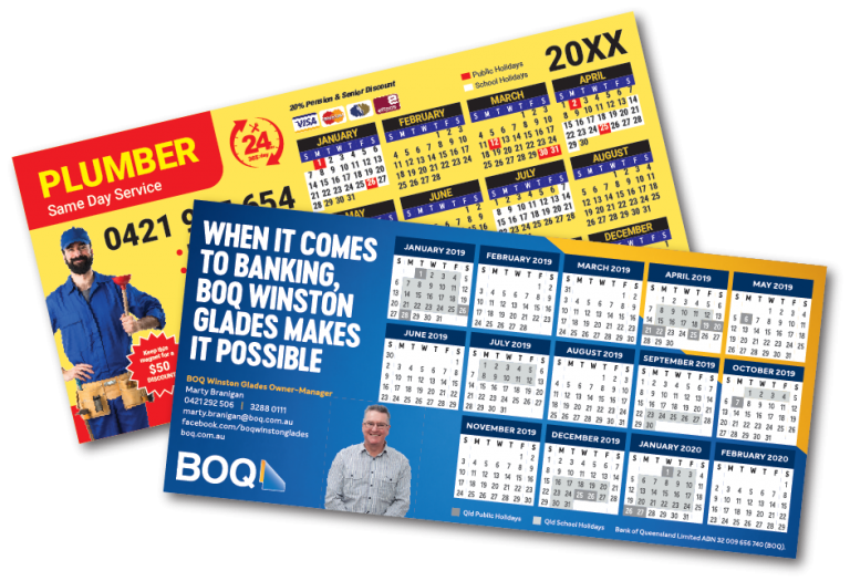 Custom Standard DL calender fridge magnet Specialist Australia